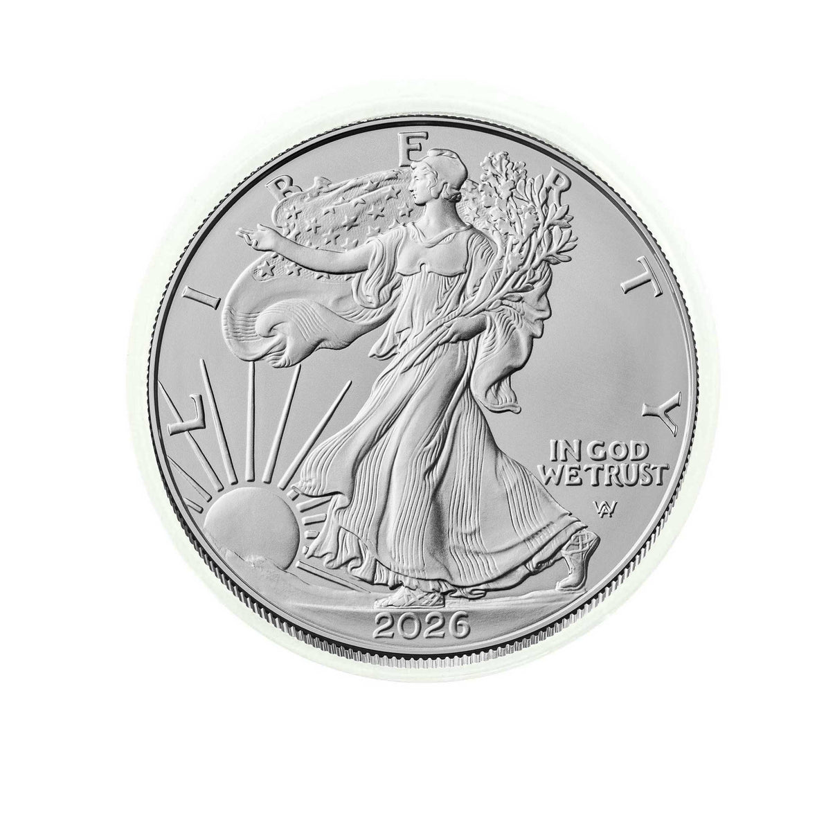 Presale! 2026 U.S. Silver Eagle in Plastic Air Tite in Magnet Close Bl ...