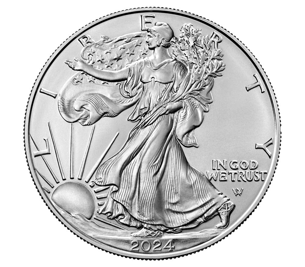 2024 American Silver Eagle Type 2 Roll of 20 BU | .999 Fine Silver ...