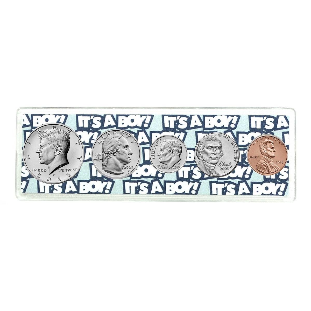 2025 Birth Year Coin Set "It's a Boy" | 5-Coin Baby Gift | Smyrnacoin.com